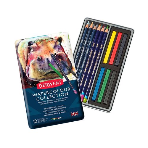 Derwent Watercolour Collection Tin of 12 | Bromleys Art Supplies