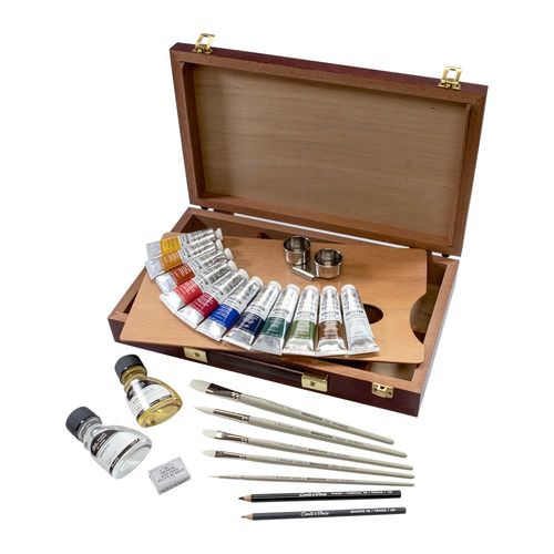 Winsor & Newton Belmont Griffin Alkyd Oil Paint Wooden Box Set ...