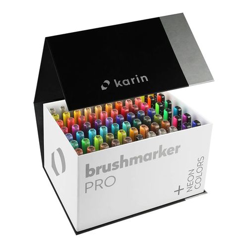 Karin Brushmarker PRO Mega Box 72 Colours + 3 Blenders | Bromleys Art Supplies