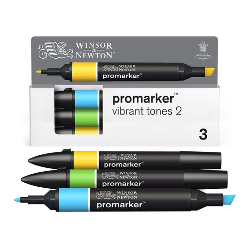 Winsor & Newton Promarker 3 Vibrant Tones Set 2 | Bromleys Art Supplies