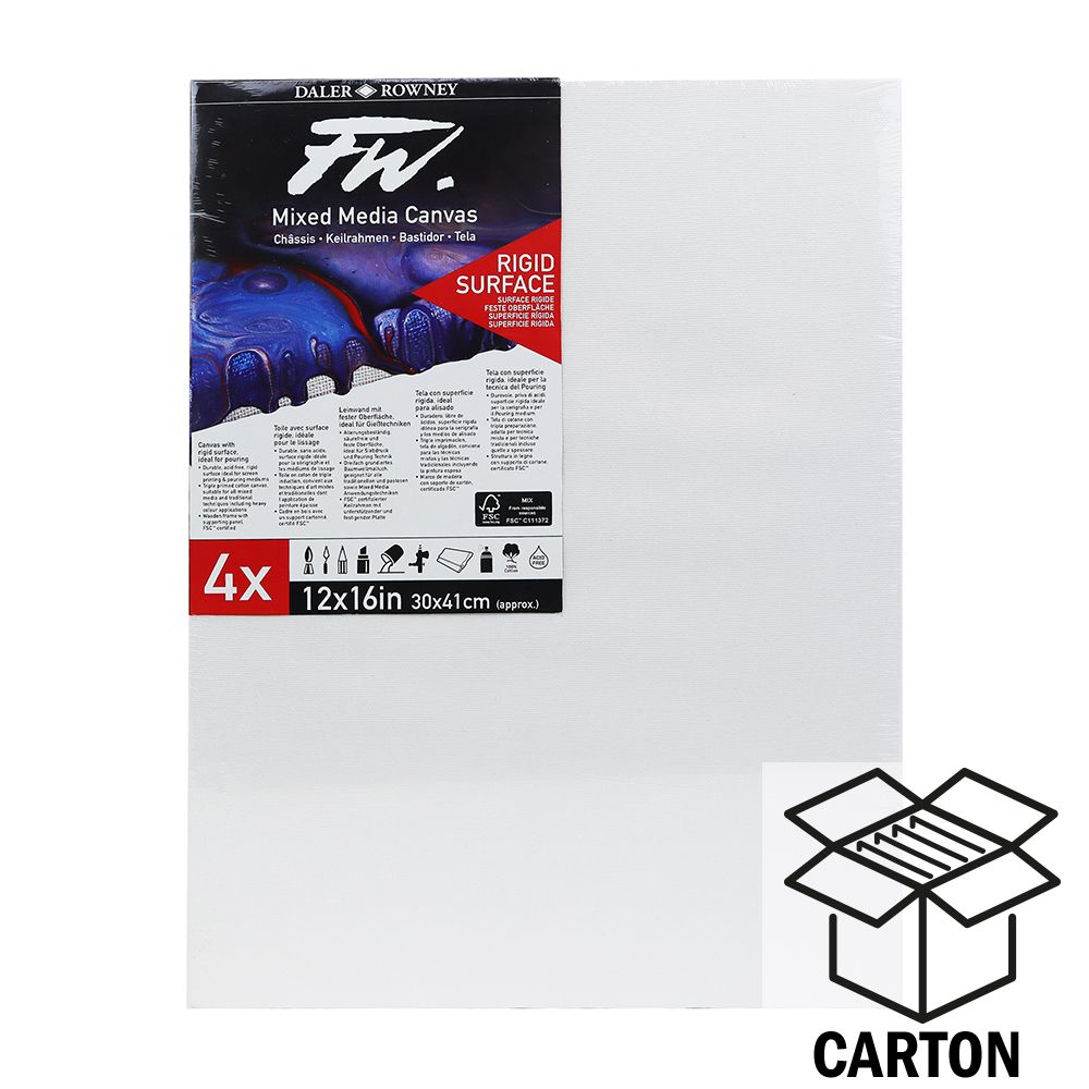 Daler-Rowney FW Mixed Media Rigid Canvas Packs | Bromleys Art Supplies