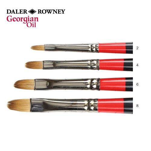 Daler Rowney Georgian Sable Filbert Brush | Bromleys Art Supplies