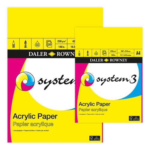 Daler Rowney System 3 Acrylic Pads | Bromleys Art Supplies