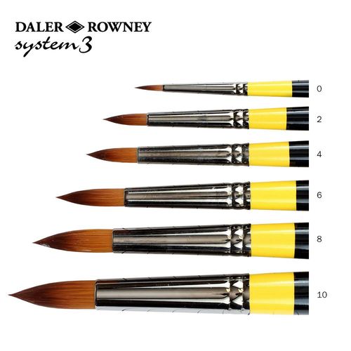 Daler Rowney System 3 SY45 Long-Handle Round | Bromleys Art Supplies