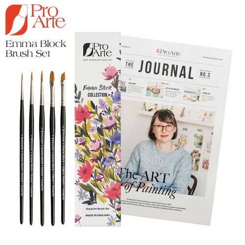 Pro Arte x Emma Block Collection Gouache Brush Set | Bromleys Art Supplies