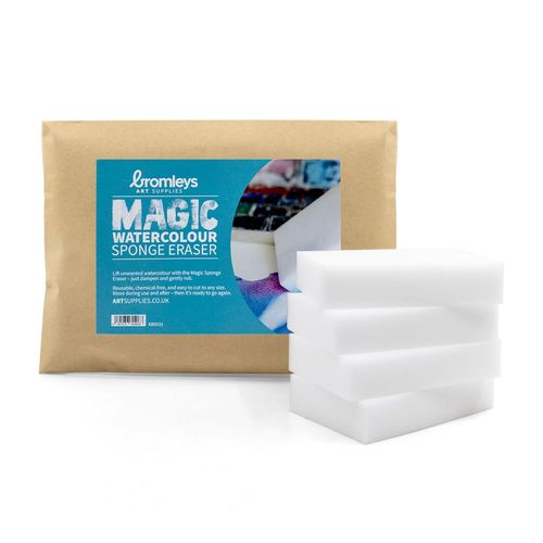 Bromleys Magic Watercolour Sponge Eraser Pack of 4 | Bromleys Art Supplies