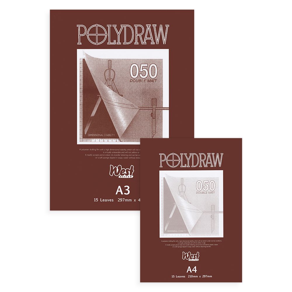 Polydraw 050 Double Matt Drafting Film Pads | Bromleys Art Supplies