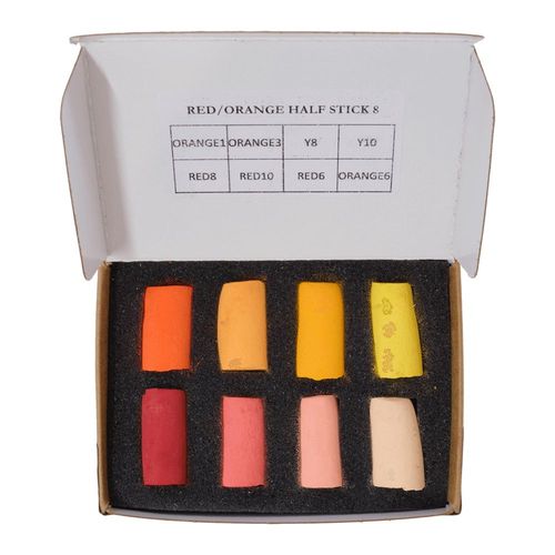 Unison Colour Soft Pastel Mini Half Stick Set Red Orange | Bromleys Art ...
